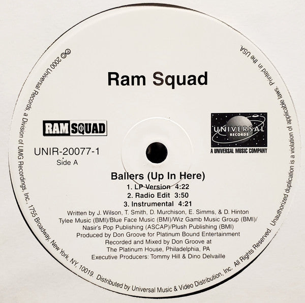 Ram Squad "Ballers (Up In Here)" (12" Single)